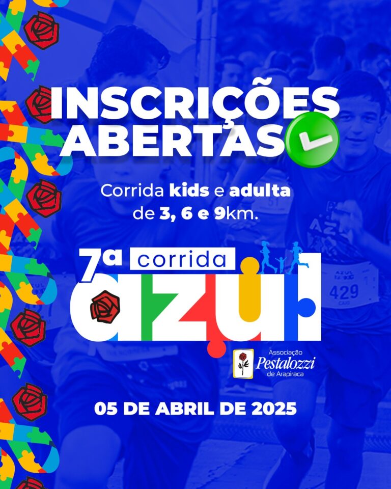 Inscrições abertas para a 7ª Corrida Azul da Associação Pestalozzi de ...